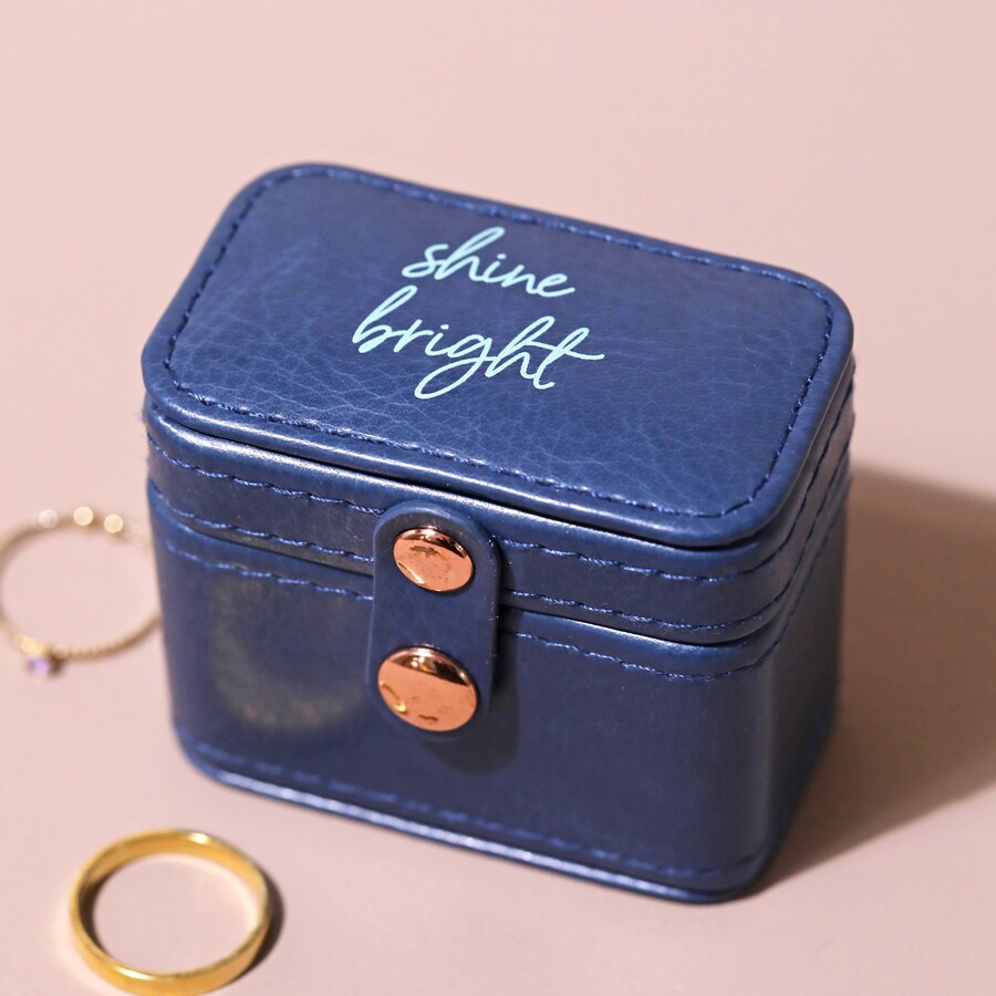 Personalised Petite Travel Ring Box | Jewellery Box | Lisa Angel