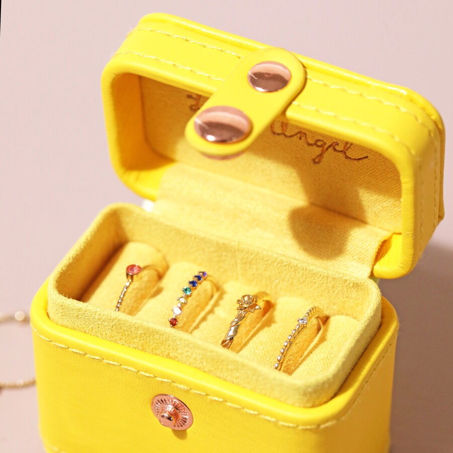 Personalised Petite Travel Ring Box | Jewellery Box | Lisa Angel