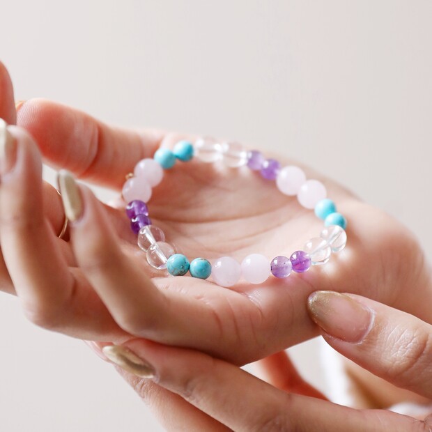 Positive Energy Semi-Precious Bracelet in Pink | Lisa Angel