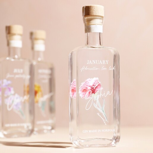 Personalised 20cl Birth Flower Gin | Lisa Angel