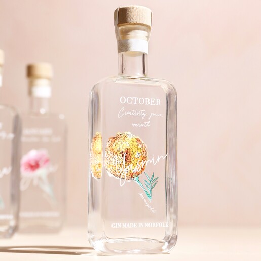 Personalised 20cl Birth Flower Gin | Lisa Angel