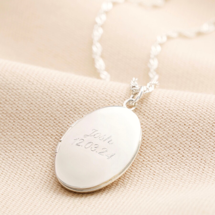 Personalised Oval Locket Necklace | Jewellery | Lisa Angel