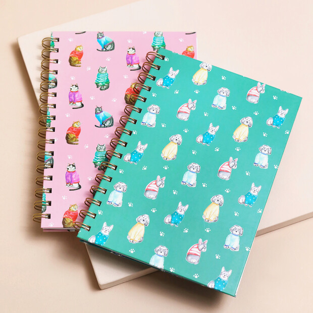 Personalised Initials Pet Print Notebook | Stationery | Lisa Angel