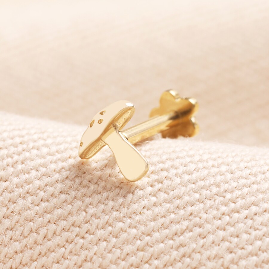 Tish Lyon Solid Gold Toadstool Helix Earring | Lisa Angel
