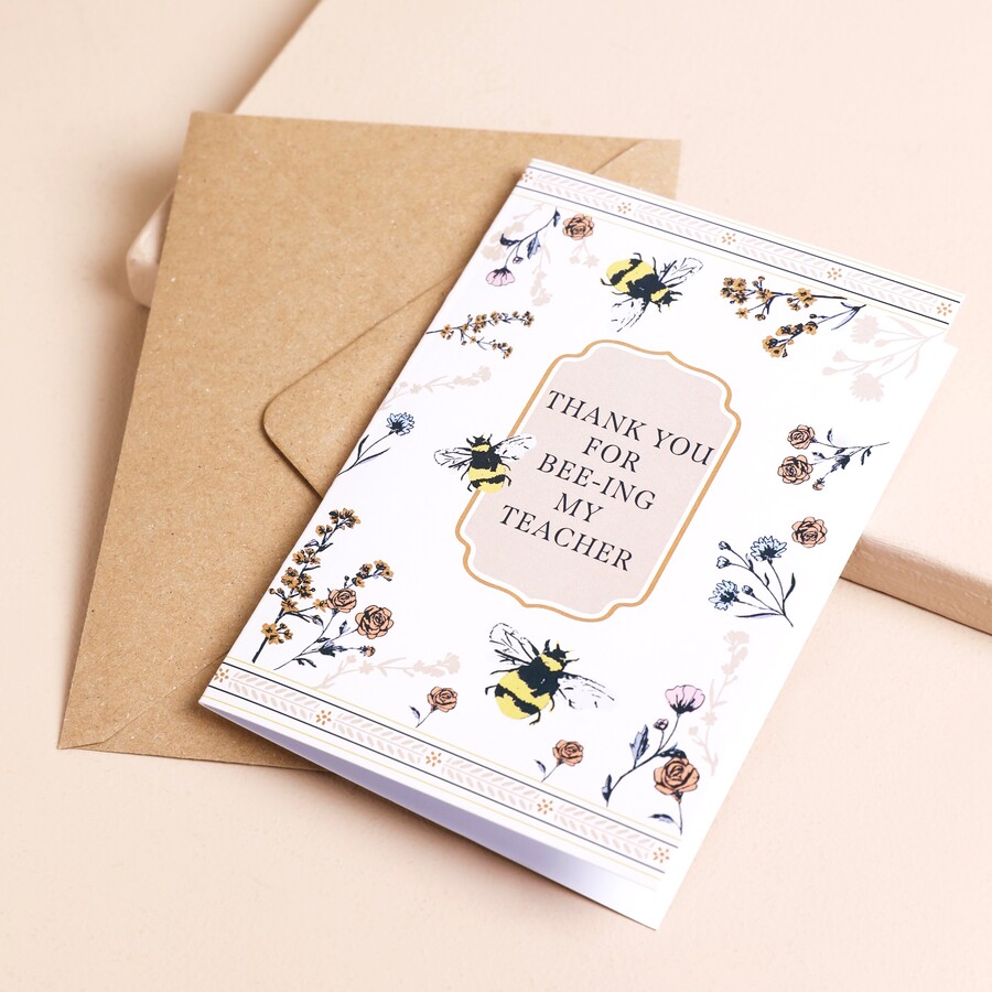 Thank You For Bee-ing My Teacher | Greetings Card | Lisa Angel