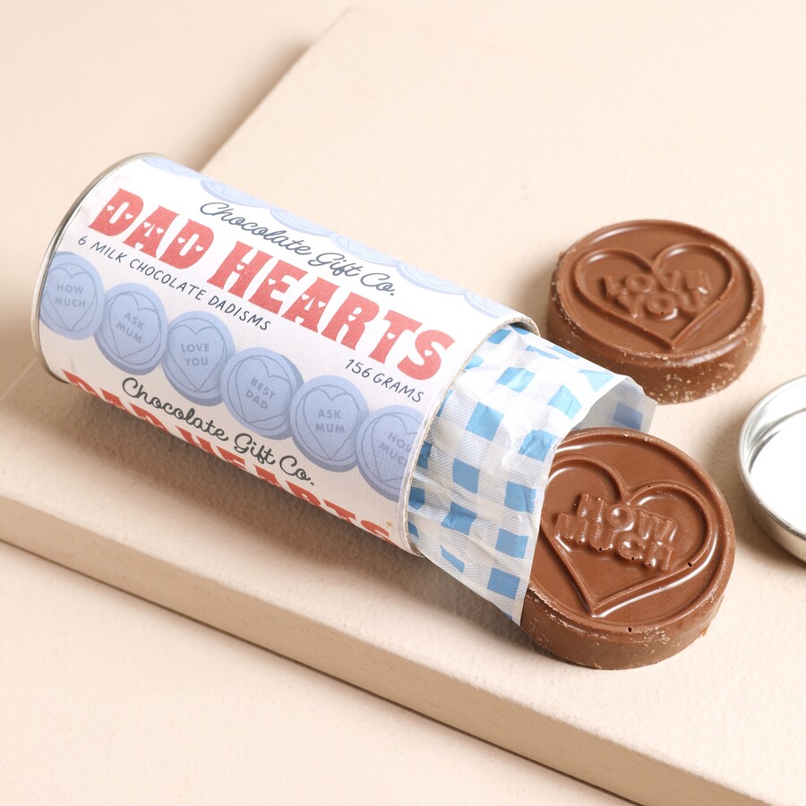 Milk Chocolate Dad Hearts | The Chocolate Gift Company | Lisa Angel