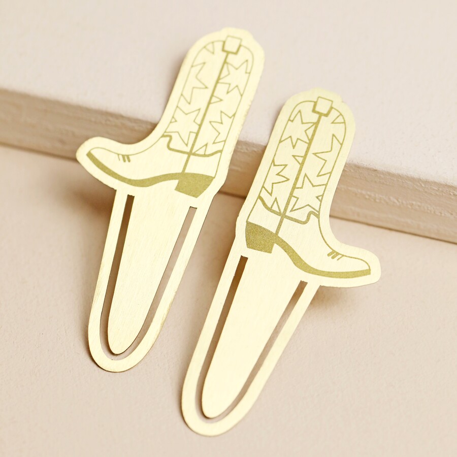 2 Cowboy Boot Metal Bookmarks | Designworks Ink | Lisa Angel