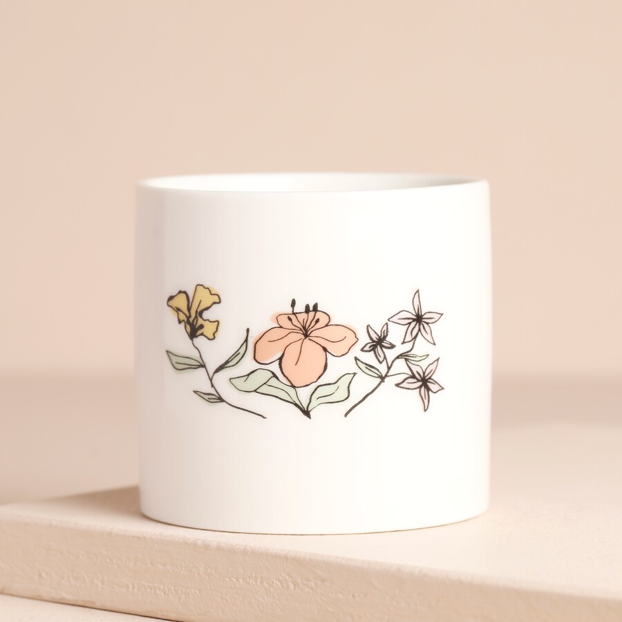 Personalised Message Floral Mini Planter | Homeware | Lisa Angel