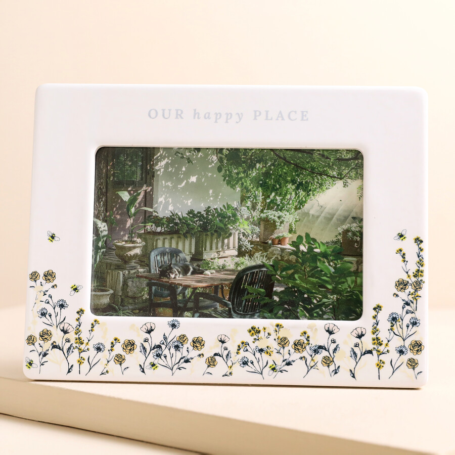 Personalised Wildflower Ceramic Photo Frame | Lisa Angel