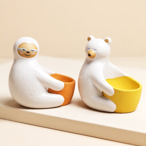 Ceramic Bear Hug Egg Cup | Kitchenware Gifts | Lisa Angel