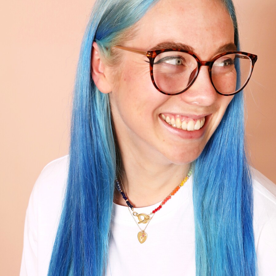 Personalised Pride Symbol and Crystal Charm Necklace | Lisa Angel