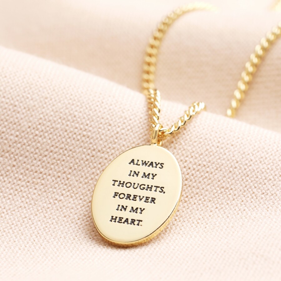 Meaningful Word Enamel Flower Pendant Necklace Gold | Lisa Angel