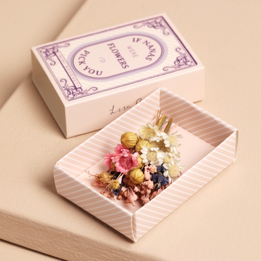Nana Tiny Matchbox Dried Flower Posy | Lisa Angel