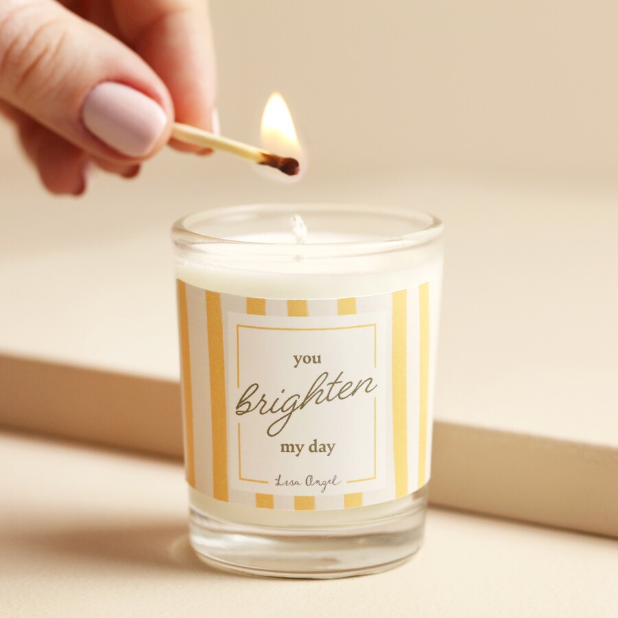 You Brighten My Day Scented Mini Candle | Homeware | Lisa Angel