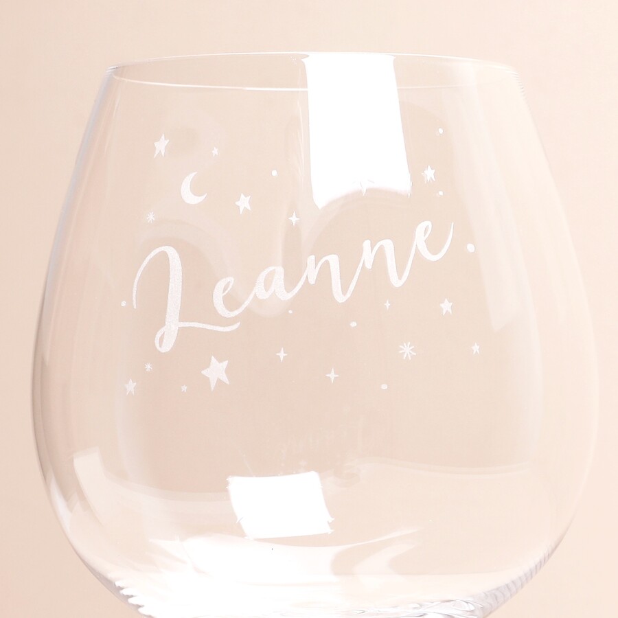 Personalised Name Balloon Gin Glass | Glassware | Lisa Angel