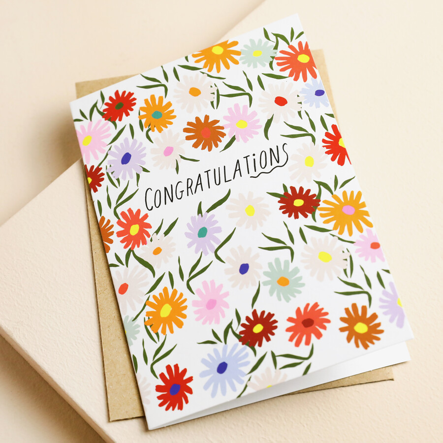 Floral Congratulations Card | Ohh Deer | Lisa Angel