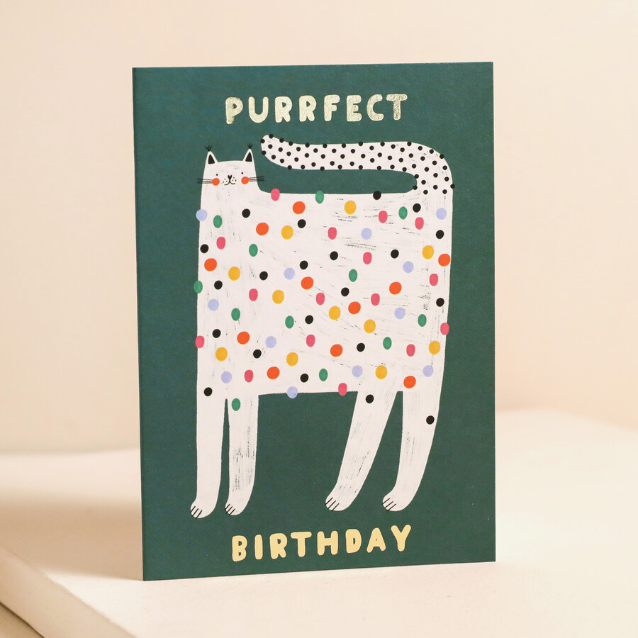 Purrfect Cat Birthday Card | Ohh Deer | Lisa Angel