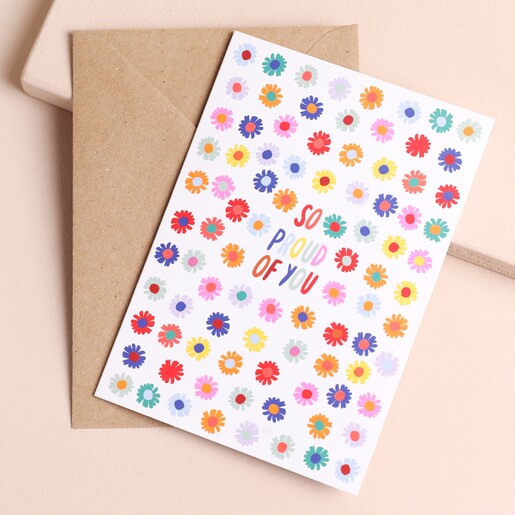 So Proud of You Flowers Greetings Card | Ohh Deer | Lisa Angel