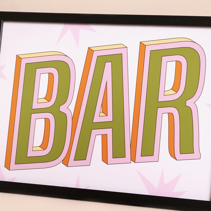 Bar A4 Print | Proper Good | Lisa Angel