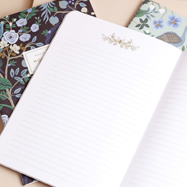 Set of 3 Peacock Notebooks | Rifle Paper Co. | Lisa Angel