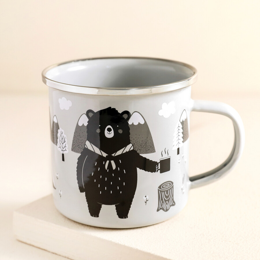 Sass & Belle Bear Adventure Enamel Mug | Kitchenware | Lisa Angel