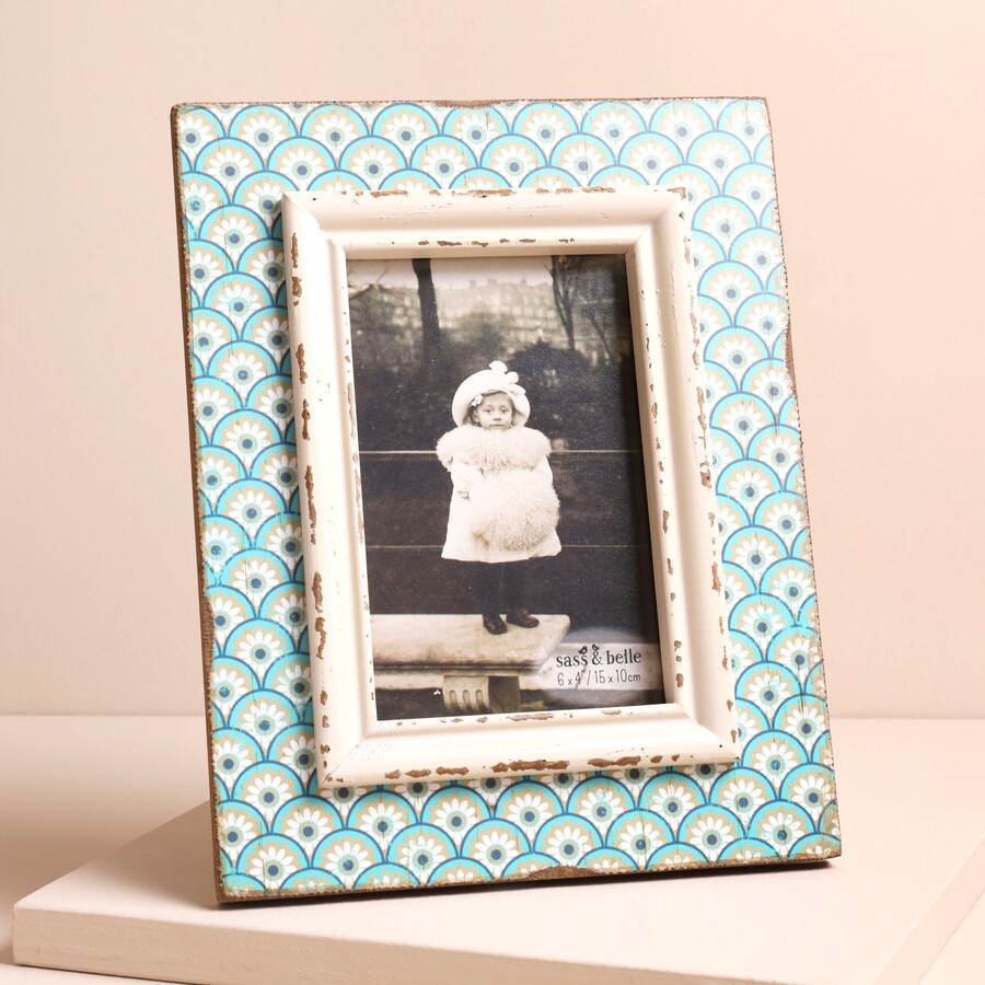 Aqua Boudoir Stamp Photo Frame | Sass & Belle | Lisa Angel