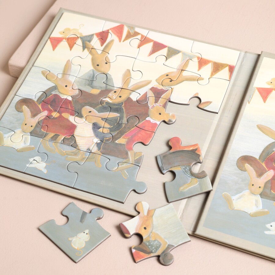 Set of 2 Rabbit Family Magnetic Puzzles | Lisa Angel