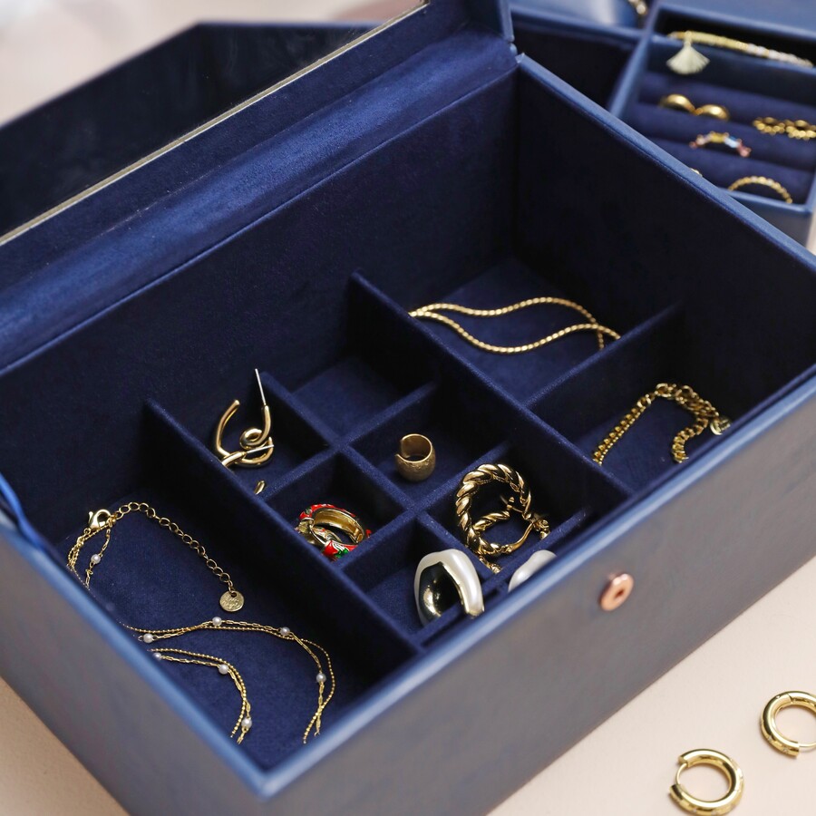 Personalised Initials Two Tier Jewellery Box | Lisa Angel