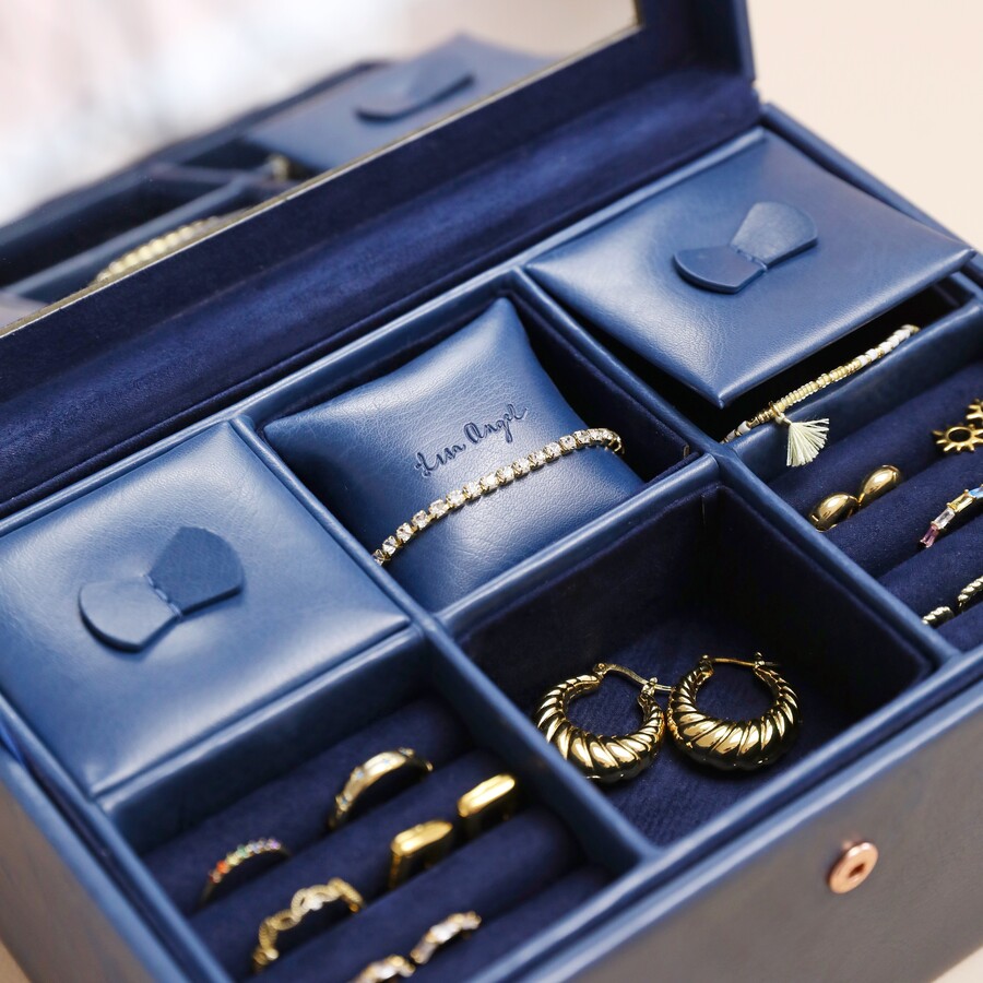 Personalised Initials Two Tier Jewellery Box | Lisa Angel