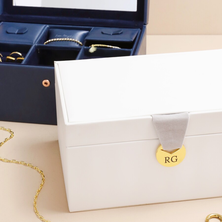 Personalised Initials Two Tier Jewellery Box | Lisa Angel