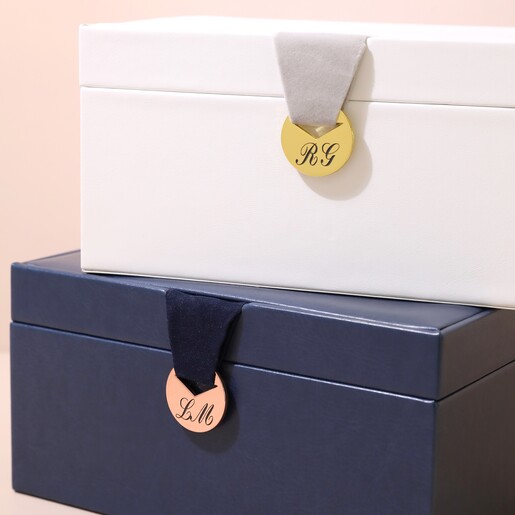 Personalised Initials Two Tier Jewellery Box | Lisa Angel
