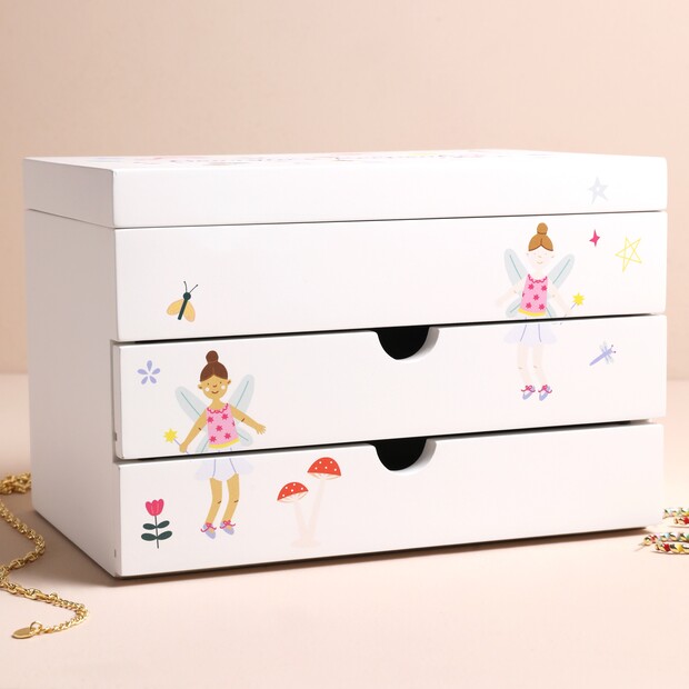 Personalised Fairy Keepsake Wooden Jewellery Box | Lisa Angel