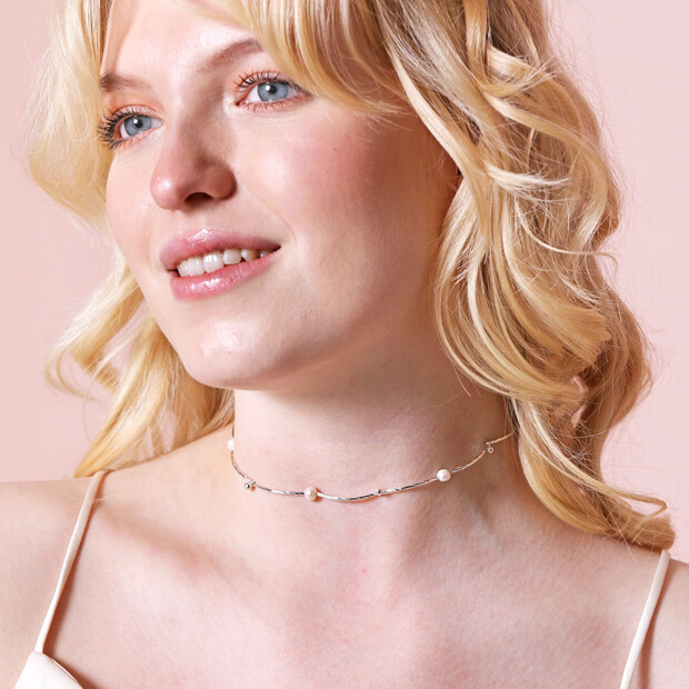 Freshwater Pearl Two Way Necklace & Bracelet Silver | Lisa Angel