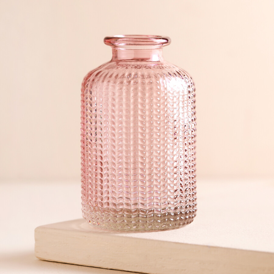 Lavender Glass Dimpled Mini Bottle Vase | Homeware | Lisa Angel