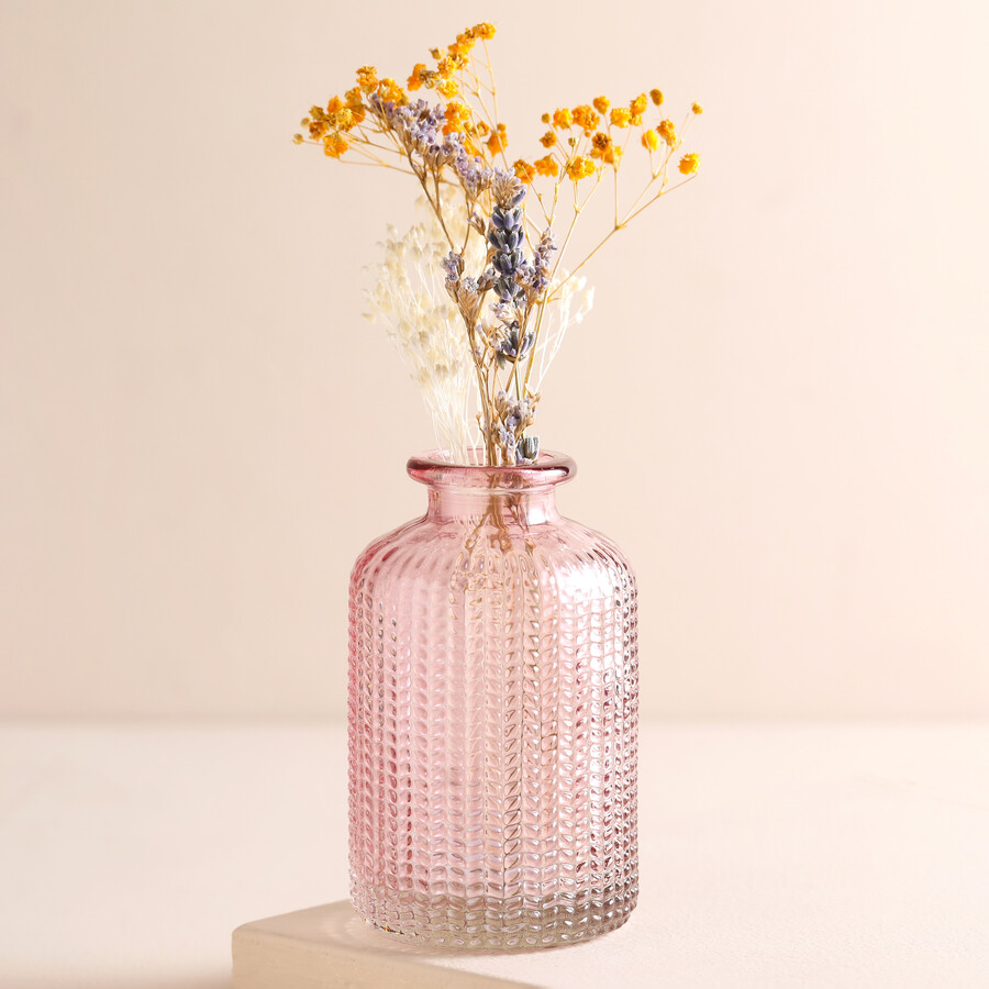 Lavender Glass Dimpled Mini Bottle Vase | Homeware | Lisa Angel