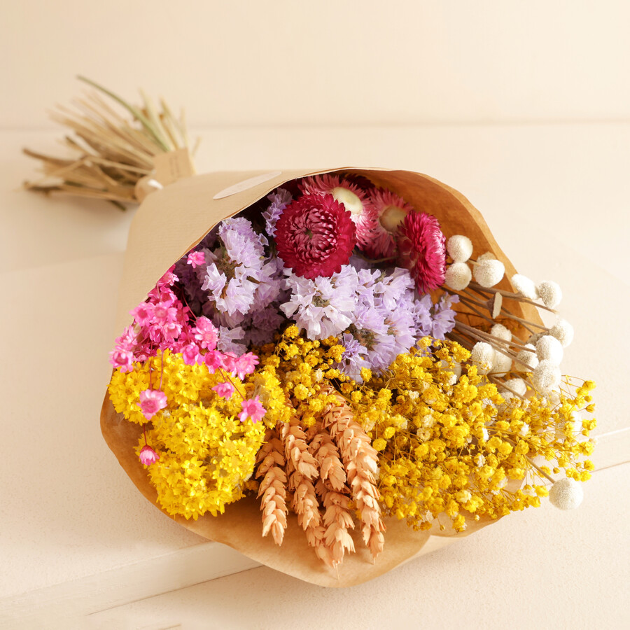 Bright Market Style Dried Flower Bouquet | Lisa Angel