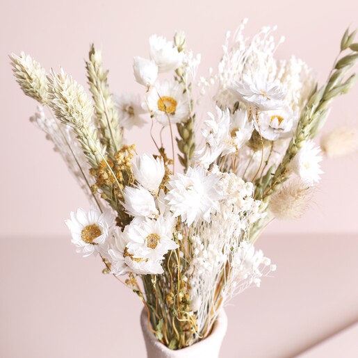 Fresh White Dried Flower Posy | Homeware | Lisa Angel