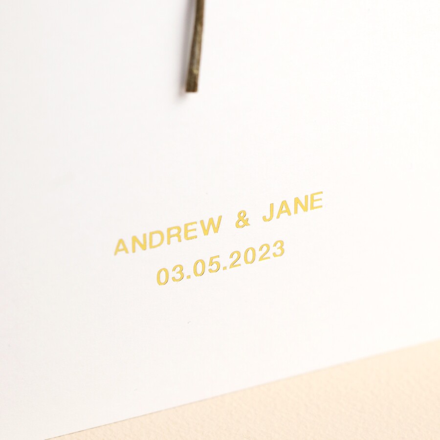 Personalised Single Stem White Greetings Card | Lisa Angel
