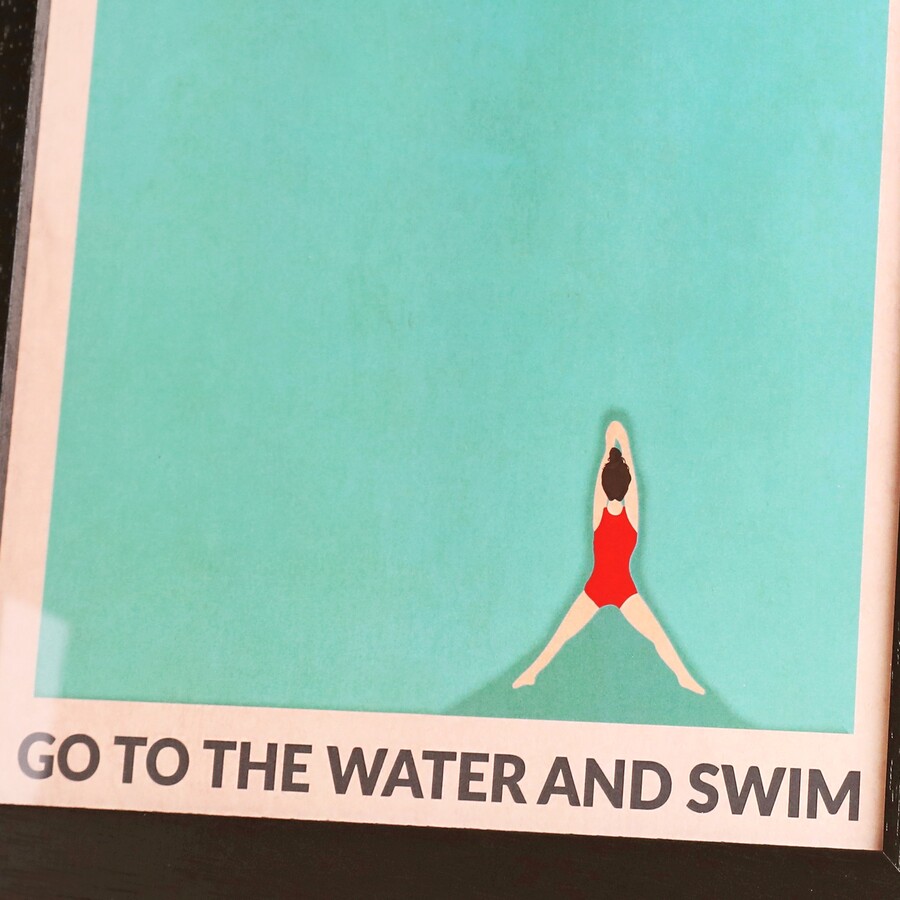 Open Water A4 Print Framed | Wall Chart | Lisa Angel