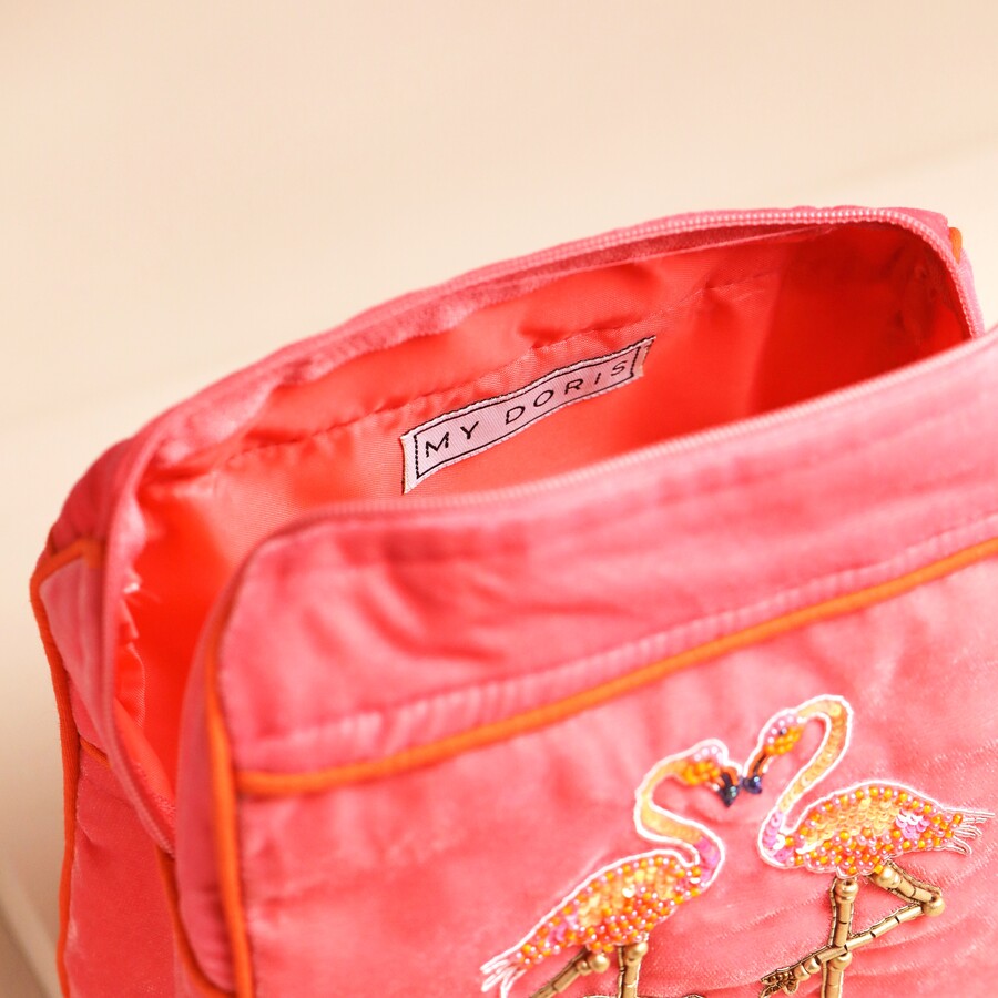 Pink Flamingo Makeup Bag | My Doris | Lisa Angel