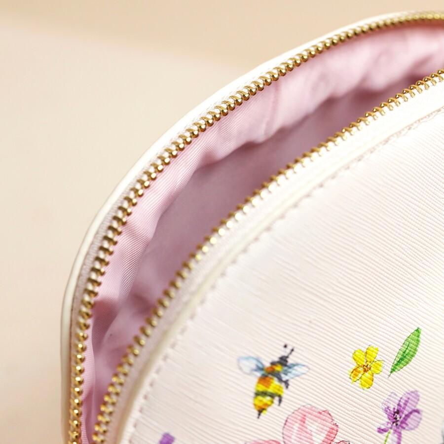 Small Pink Floral Bee Wash Bag | Travel Accessories | Lisa Angel