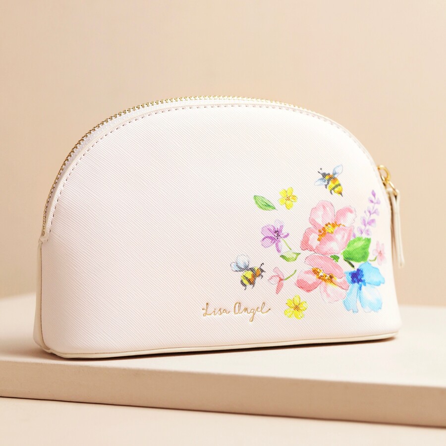 Small Pink Floral Bee Wash Bag | Travel Accessories | Lisa Angel