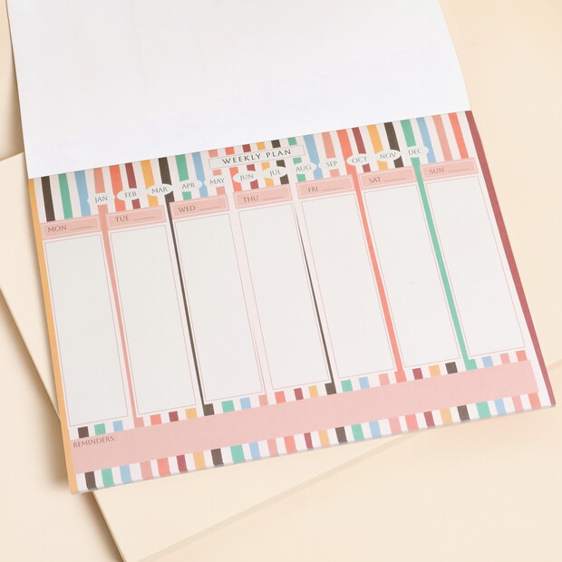 Rainbow Stripes Weekly Planner | Stationery | Lisa Angel