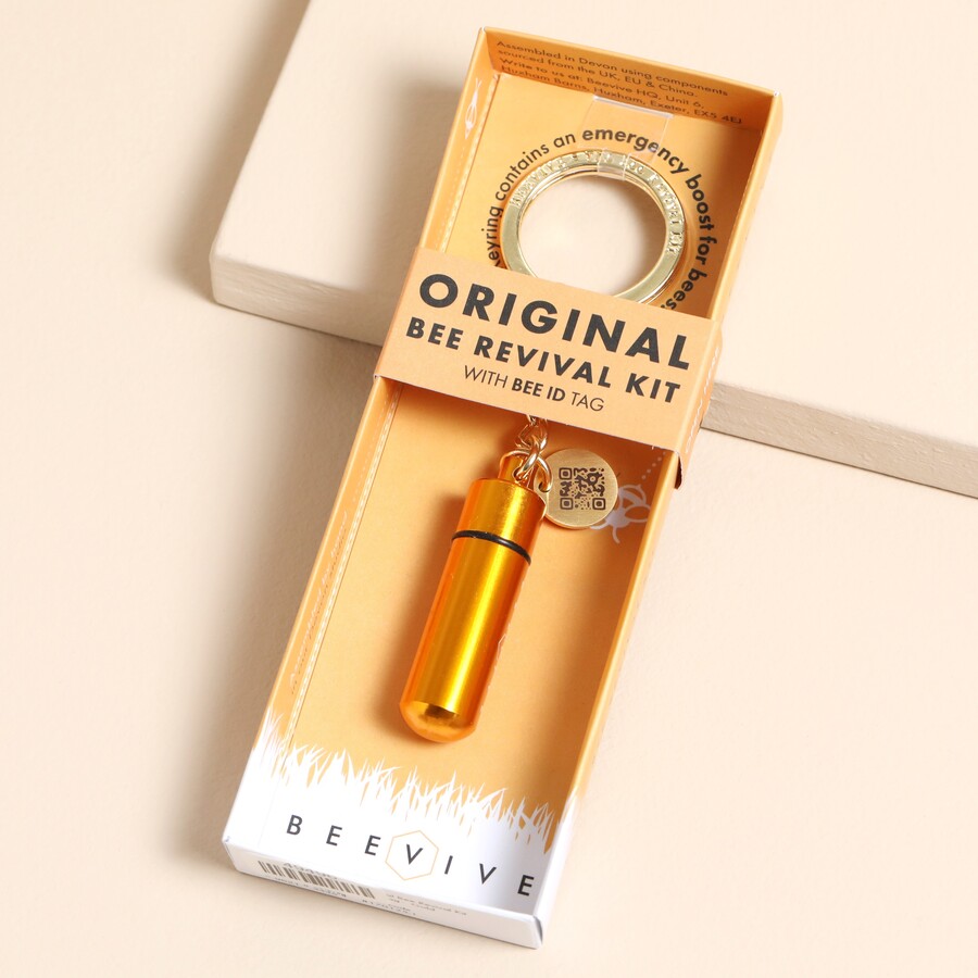 Beevive Bee Revival Kit Keyring in Gold | Lisa Angel