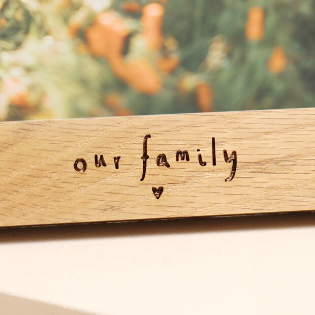Send With Love 'Our Family' Photo Frame Natural | Lisa Angel