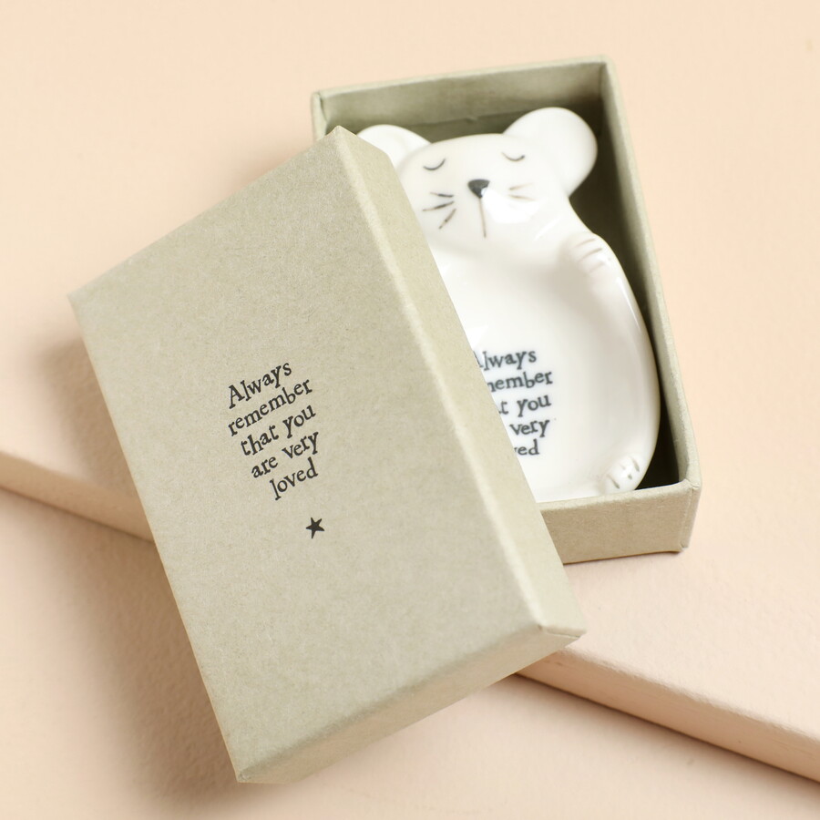 Mouse You are Loved Trinket Dish | East of India | Lisa Angel