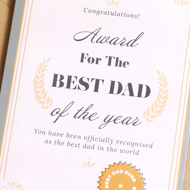 Best Dad Award Greetings Card | Gifting | Lisa Angel