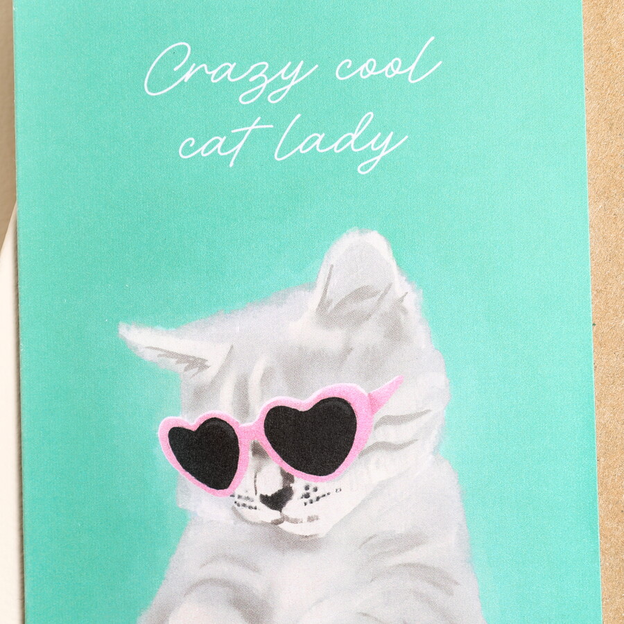 Cool Cat Greetings Card | Lisa Angel