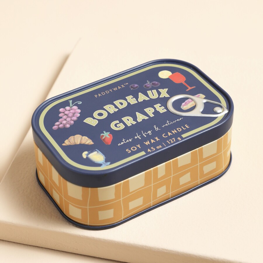 Bordeaux Grape Bistro Tin Candle | Paddywax | Lisa Angel
