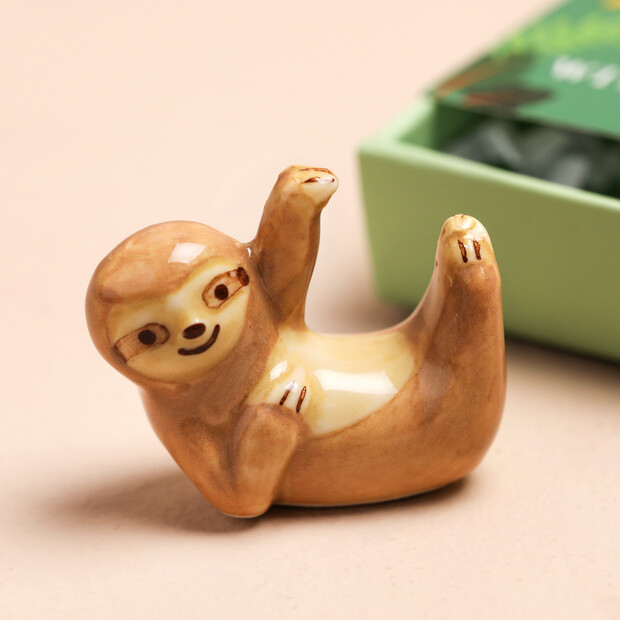 Tiny Matchbox Ceramic Sloth Token | Lisa Angel